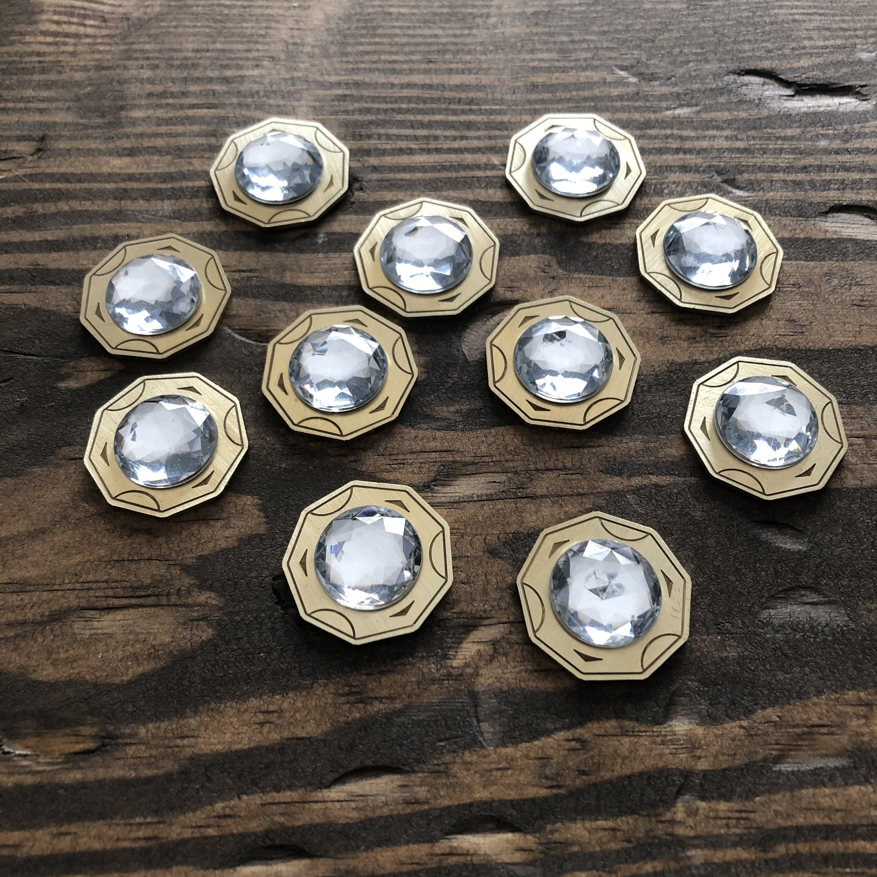 SOLID METAL Sabacc Crystalline Red Octagonal Chip Coins | Etsy