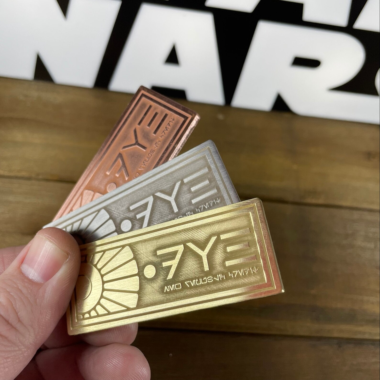 Star Wars New Republic Credit Bar Ingots Tokens Sabacc Solid Metal ...