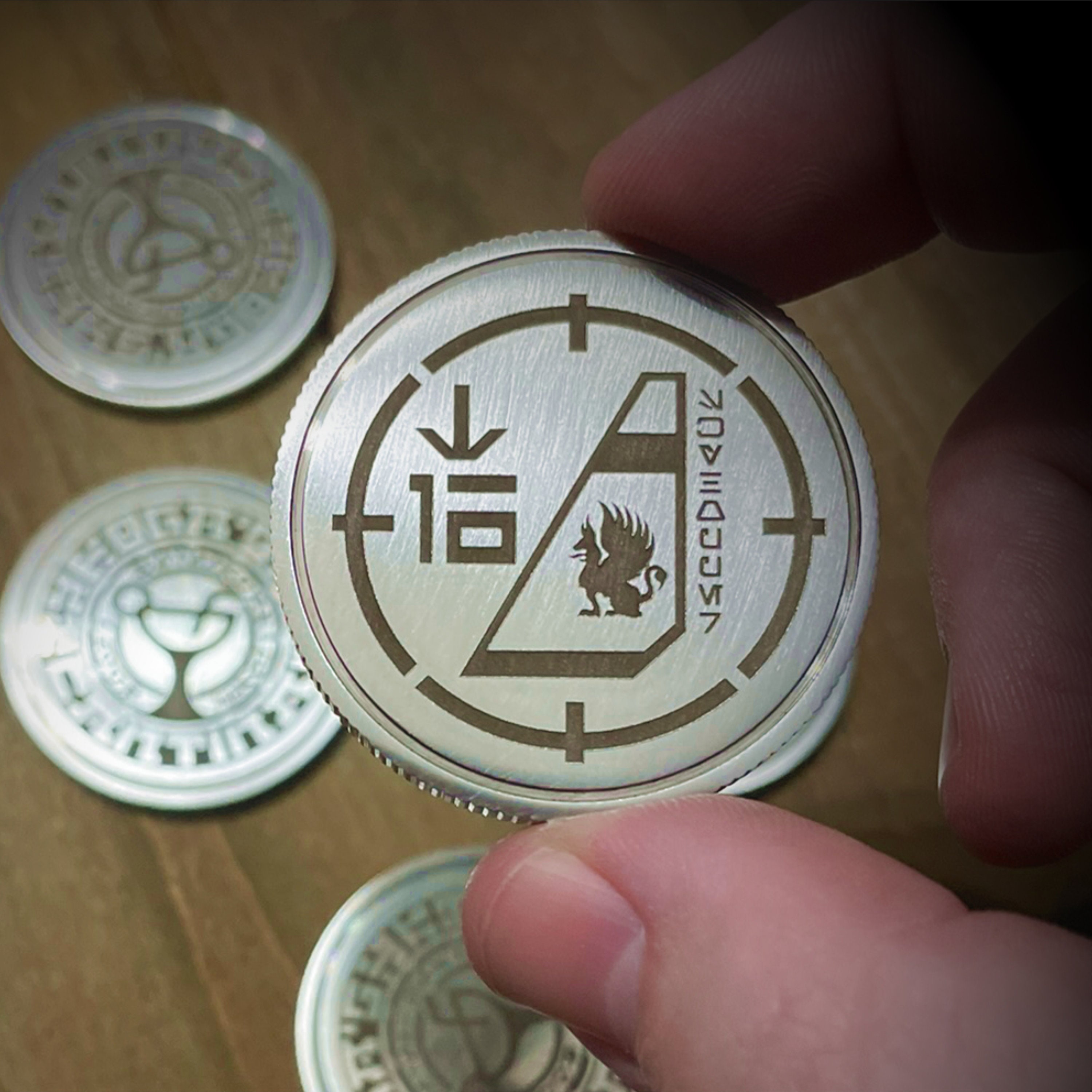Ogas Cantina Coaster Challenge Coin Set Solid Stainless Steel - Etsy