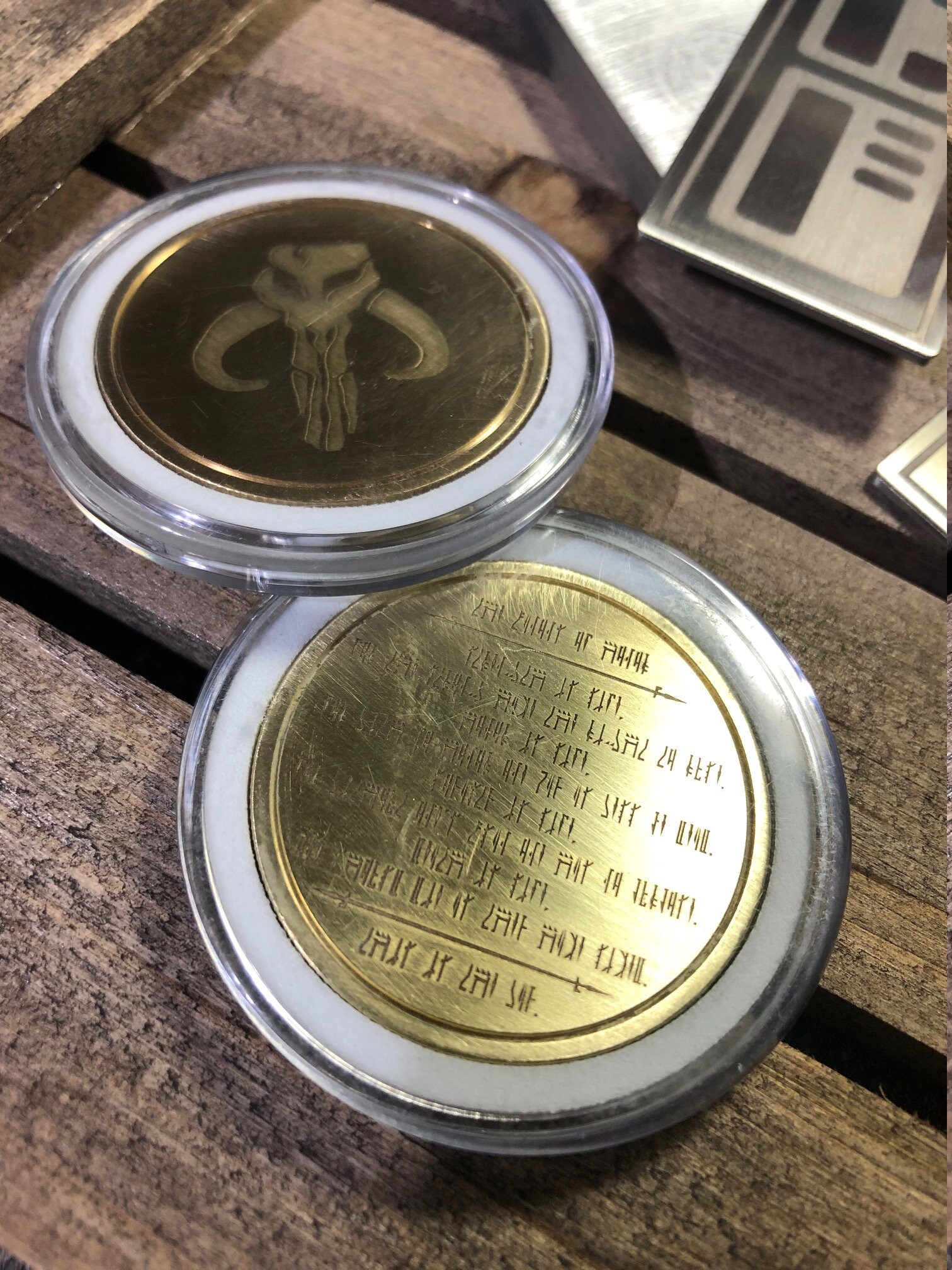 Mandalorian Code of Honor Mythosaur Skull Challenge Coin Real - Etsy