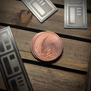 Mandalorian Code of Honor Mudhorn Skull Challenge Coin Real Copper ...