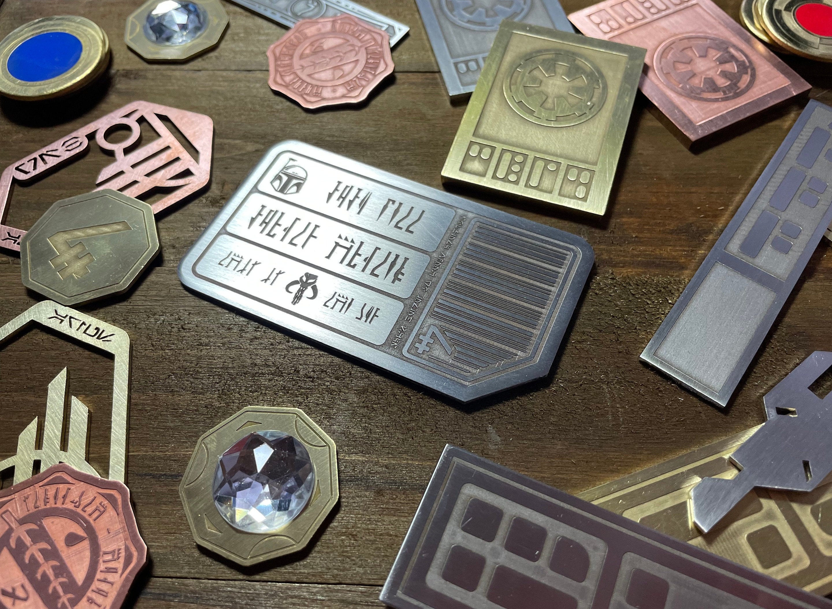 The Mandalorian Bounty Hunter ID Card Custom Solid Metal | Etsy