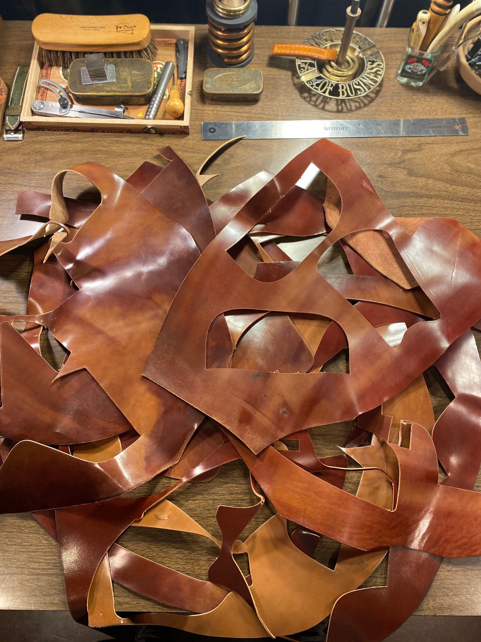 Horween Shell Cordovan Scrap - Etsy