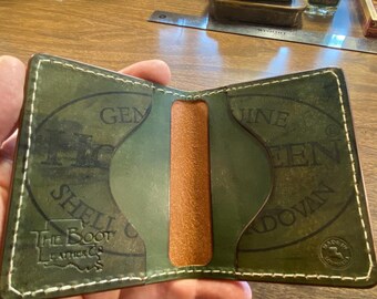 Horween Shell Cordovan Wallet, Reverse Natural - Etsy