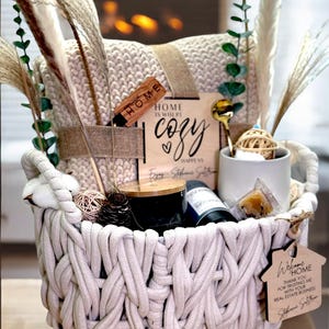 Mid-size Cozy Basket | Closing Gift Basket | New Home Gift Basket ...