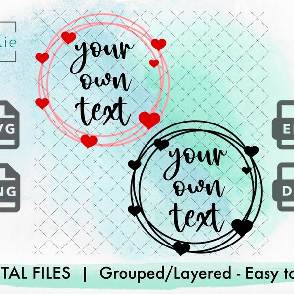 Overlapping Hearts Svg - Etsy