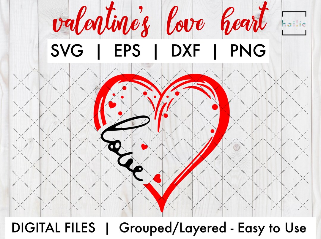 Valentines Hearts SVG Valentines SVG Love Svg Heart Shape SVG Cricut ...