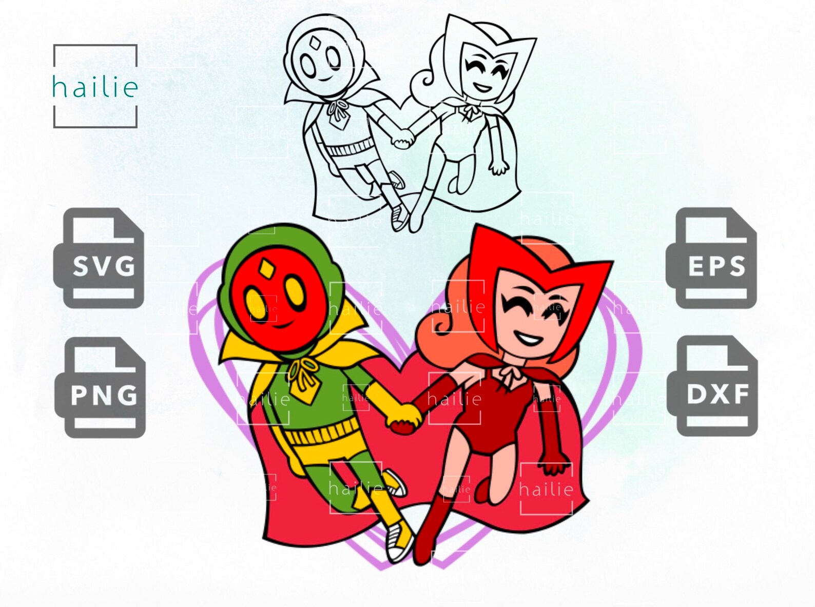 Wandavision SVG Scarlett Witch SVG Svg Bundle Darkhold - Etsy