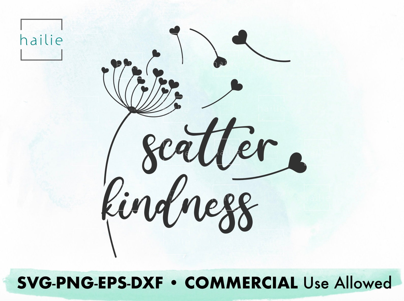 Dandelion Svg Scatter Kindness Svg Be Kind Svg Hearts Svg | Etsy