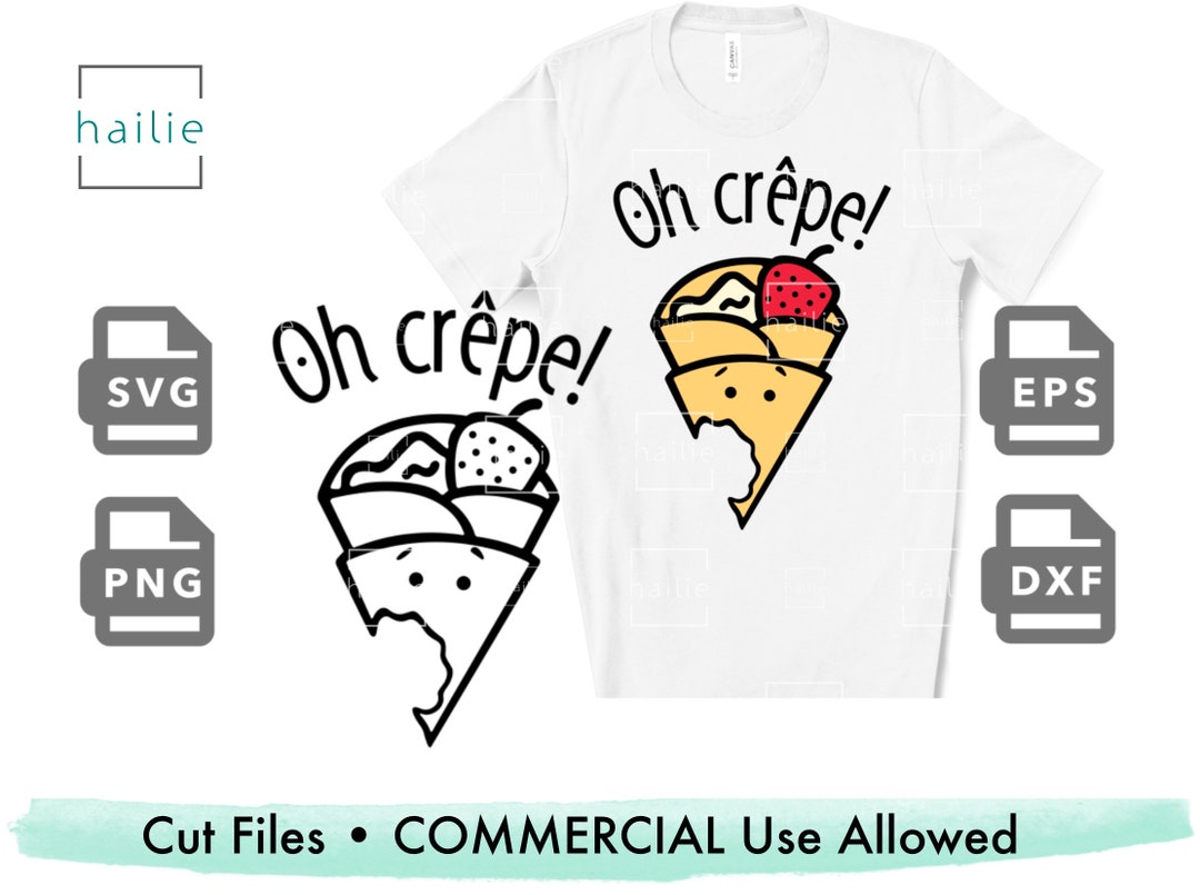 Oh Crepe Svg Oh Crap Food Svg Funny Svg Kitchen Svg SVG Files for ...