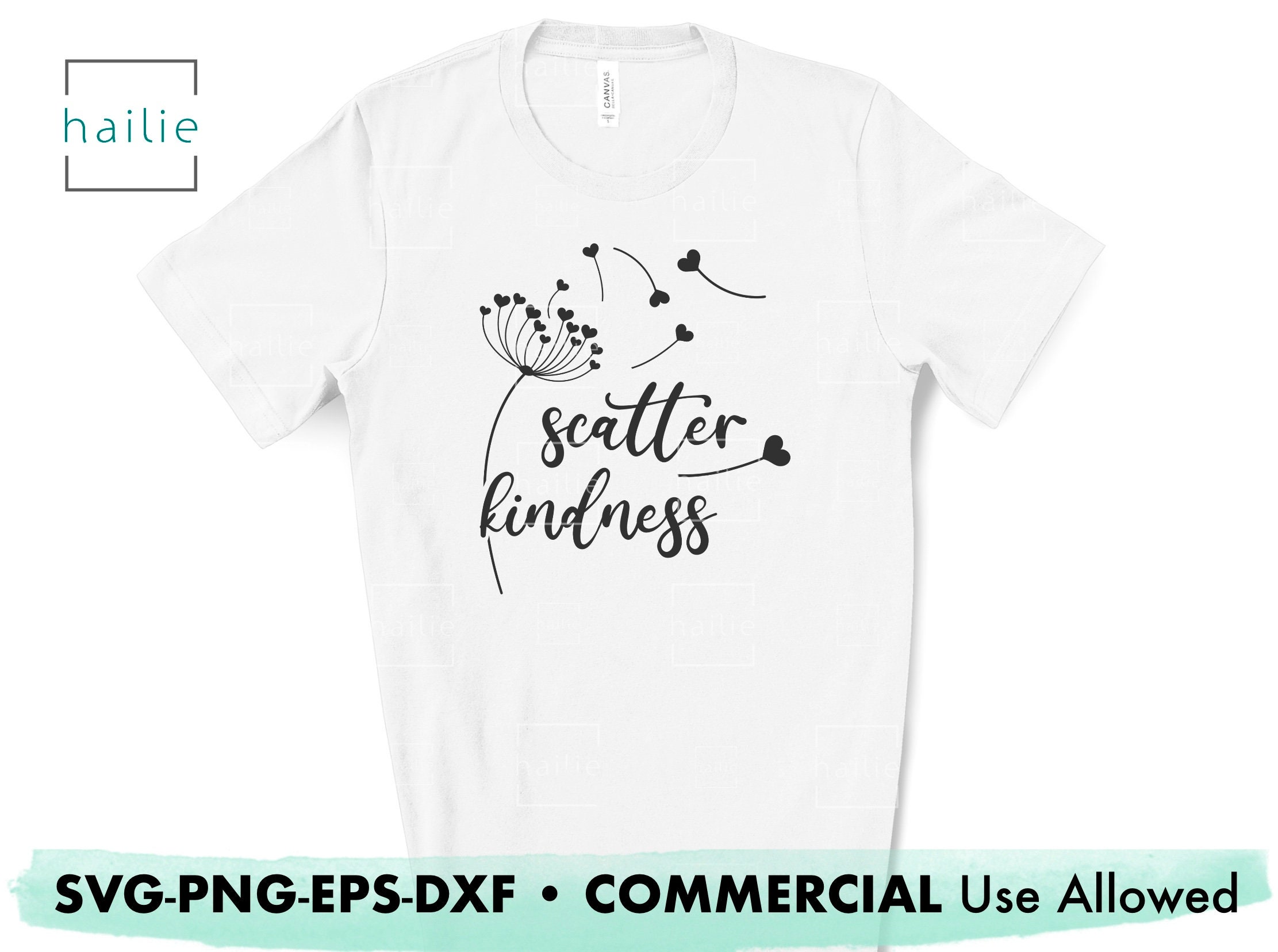 Dandelion Svg Scatter Kindness Svg Be Kind Svg Hearts Svg | Etsy