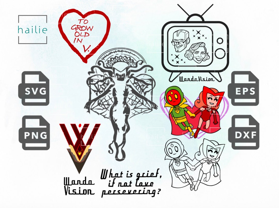 Wandavision SVG Scarlett Witch SVG Svg Bundle Darkhold Book of the ...