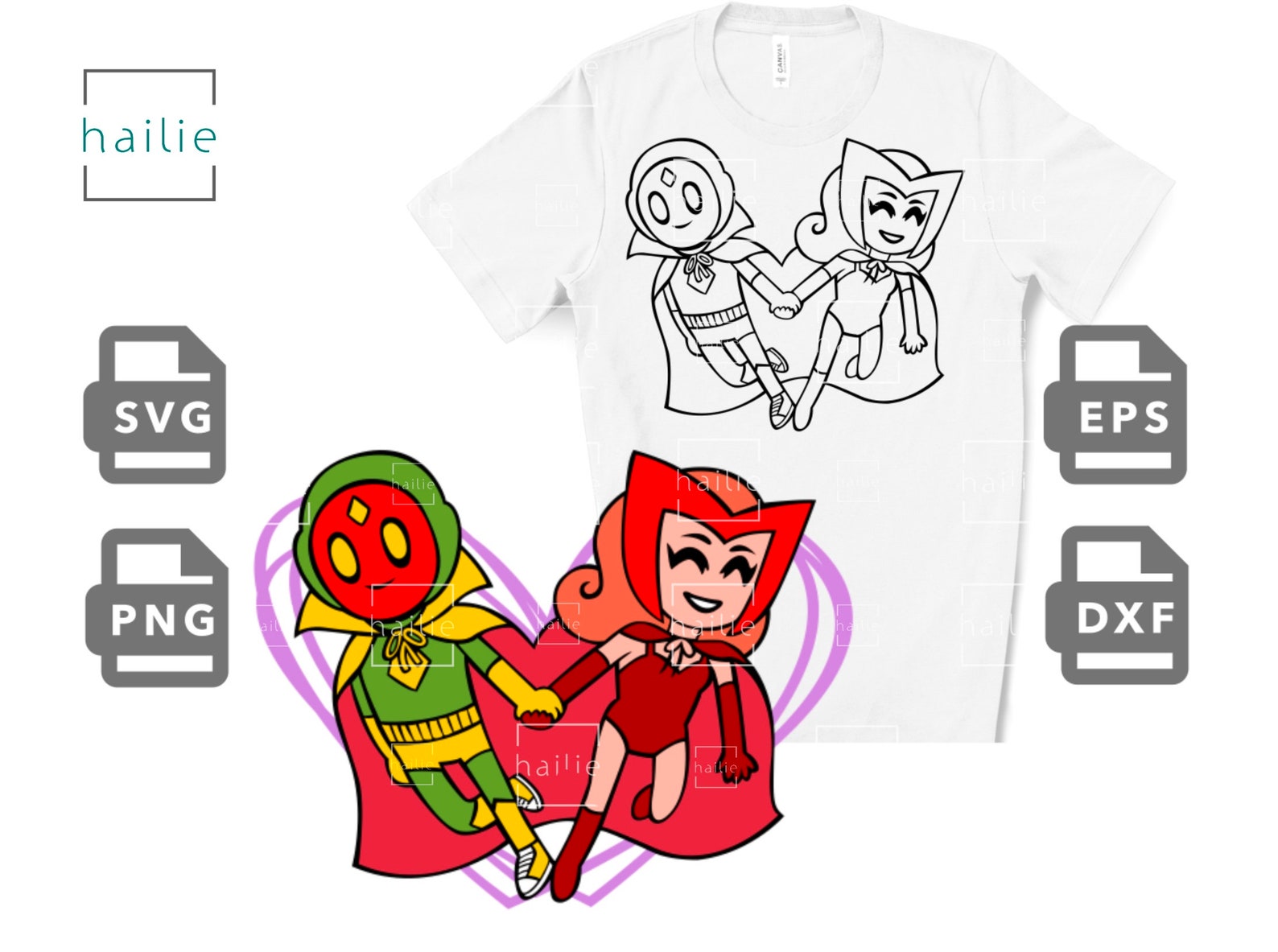 Wandavision SVG Scarlett Witch SVG Vision SVG Marvel Svg | Etsy Canada