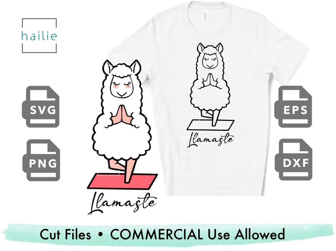 Cute Llama Svg Llamaste Namaste Svg Yoga Animal Svg Funny Svg Yoga ...