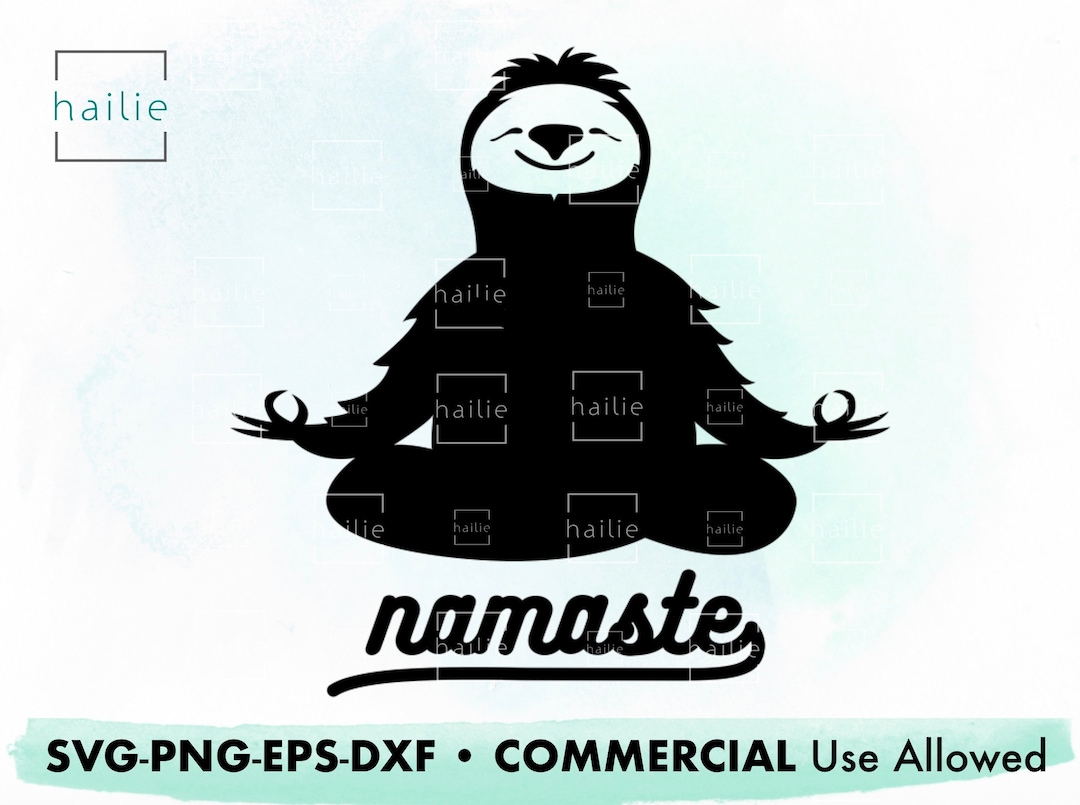 Yoga Sloth Svg Yoga Animal Svg Namaste Svg Inhale Exhale - Etsy