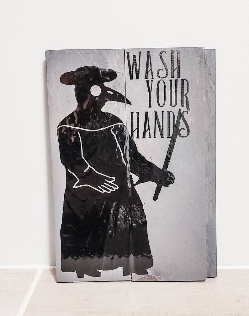 Plague Doctor Wash Your Hands Sign Spooky Home Decor Rustic - Etsy