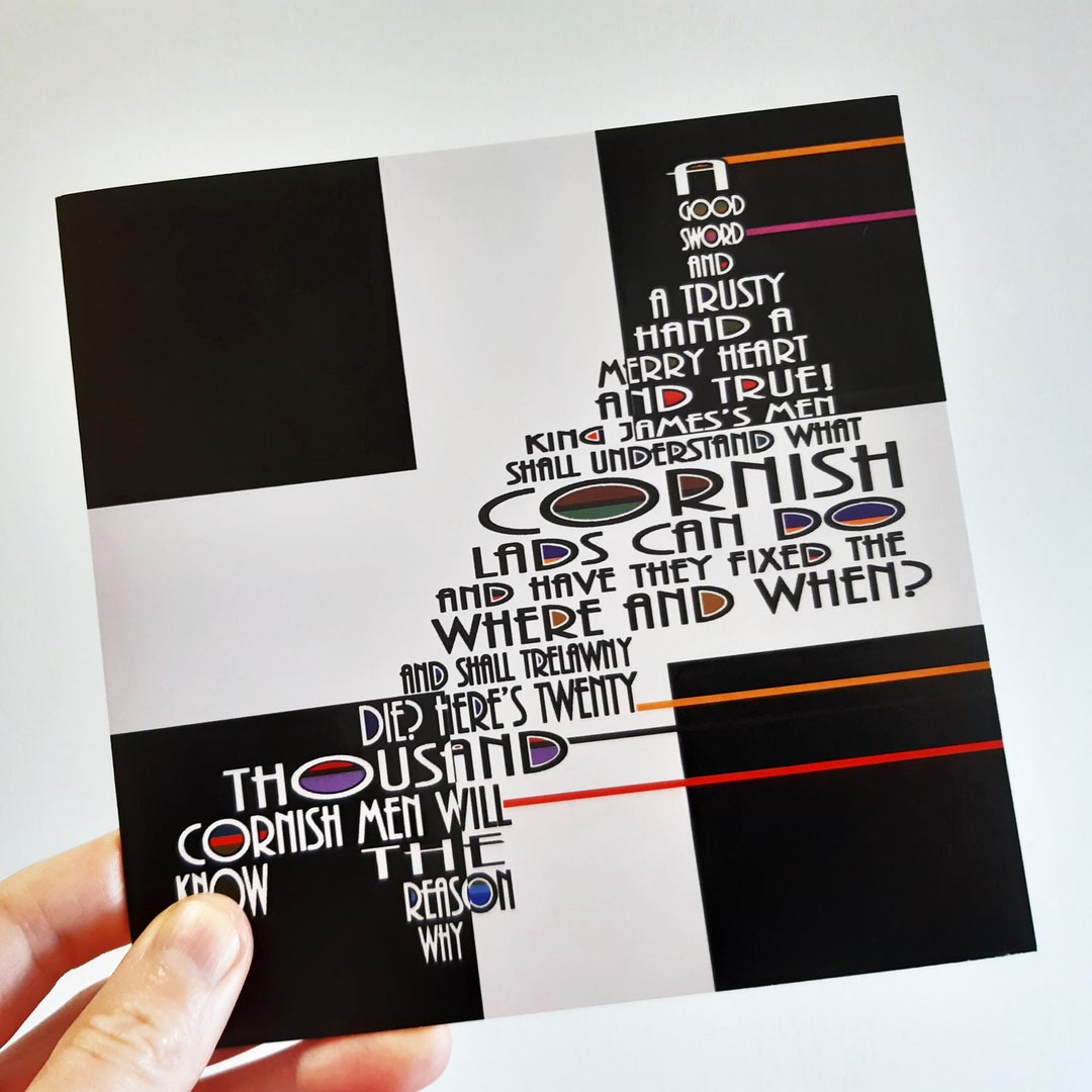 Cornish Map Greetings Cards - Etsy