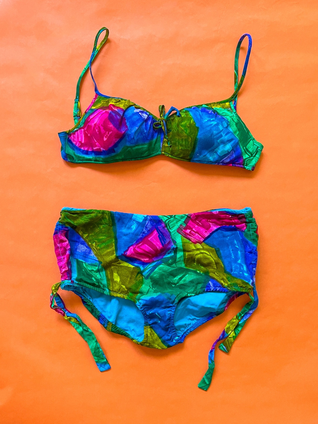 1960s Vintage Two Piece Bikini by Sirena || S / M || Watercolor ...