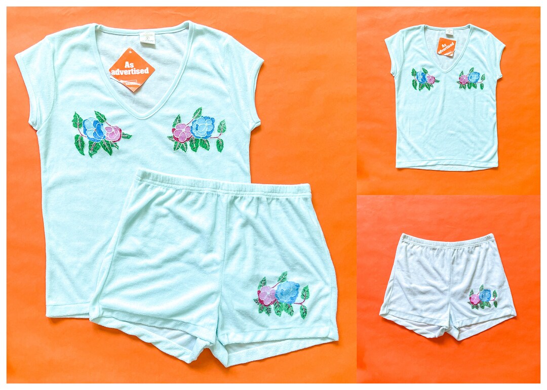 1970s 1980s Vintage Terry Cloth Matching Set S/M NOS - Etsy