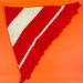 60s 70s Vintage Handmade Red & White Shawl || OS || Knitwear With ...