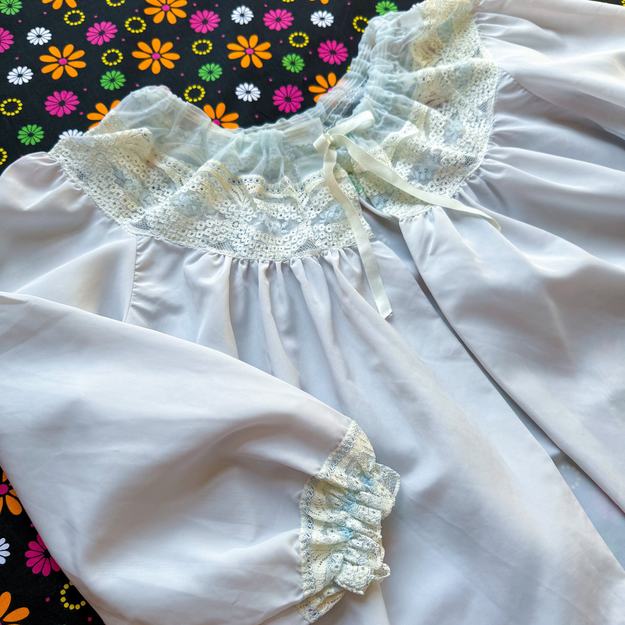 1960s Vintage Blue Bed Jacket OSFM Fern Lingerie Pajama Lounge Satin ...