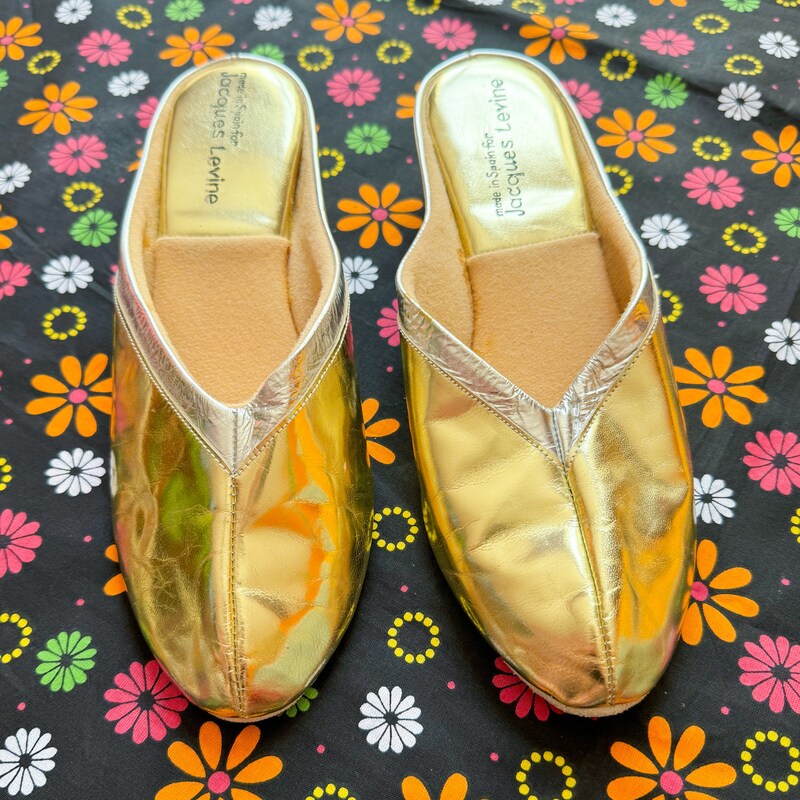 Gold Slippers - Etsy