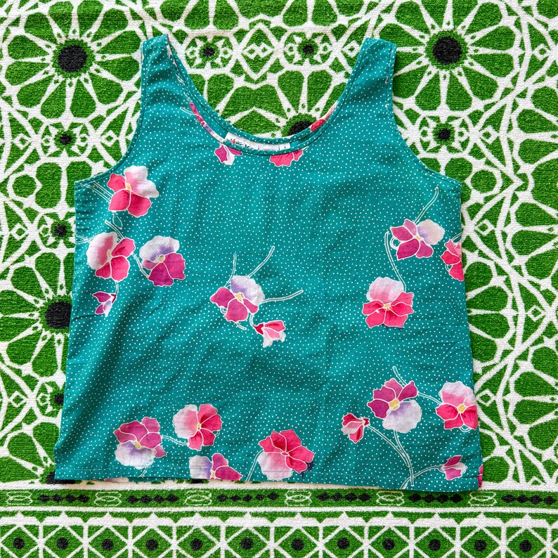 1980s 1990s Vintage Two Piece Tank and Short Set S / M by Java Wraps ...