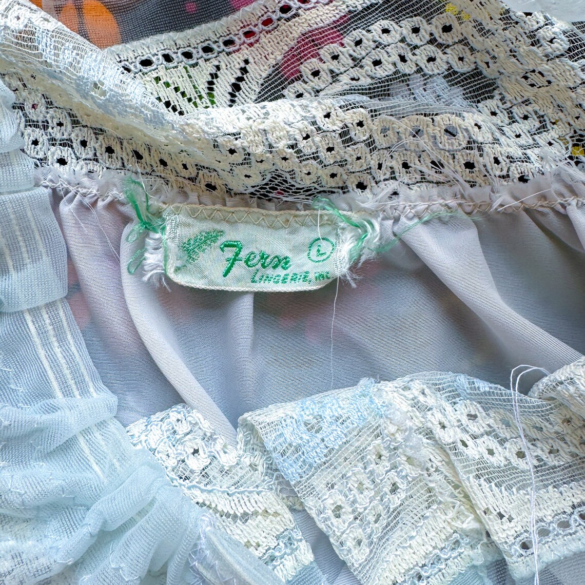 1960s Vintage Blue Bed Jacket OSFM Fern Lingerie Pajama Lounge Satin ...