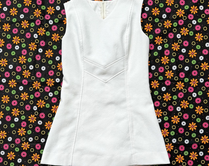 1960s Vintage White Micro Mini Dress || S || by Carole Chris of ...