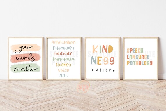 Speech Therapy Room Decor Speech Therapy Poster Therapy | Etsy