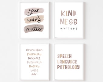 Therapy Office Decor, Speech Poster, Speech Therapy Room Decor, Speech ...