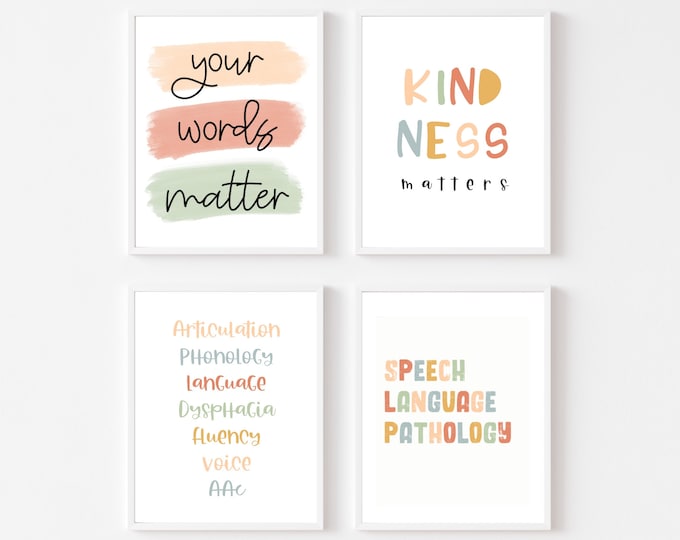 Therapy Office Decor, Speech Poster, Speech Therapy Room Decor, Speech ...
