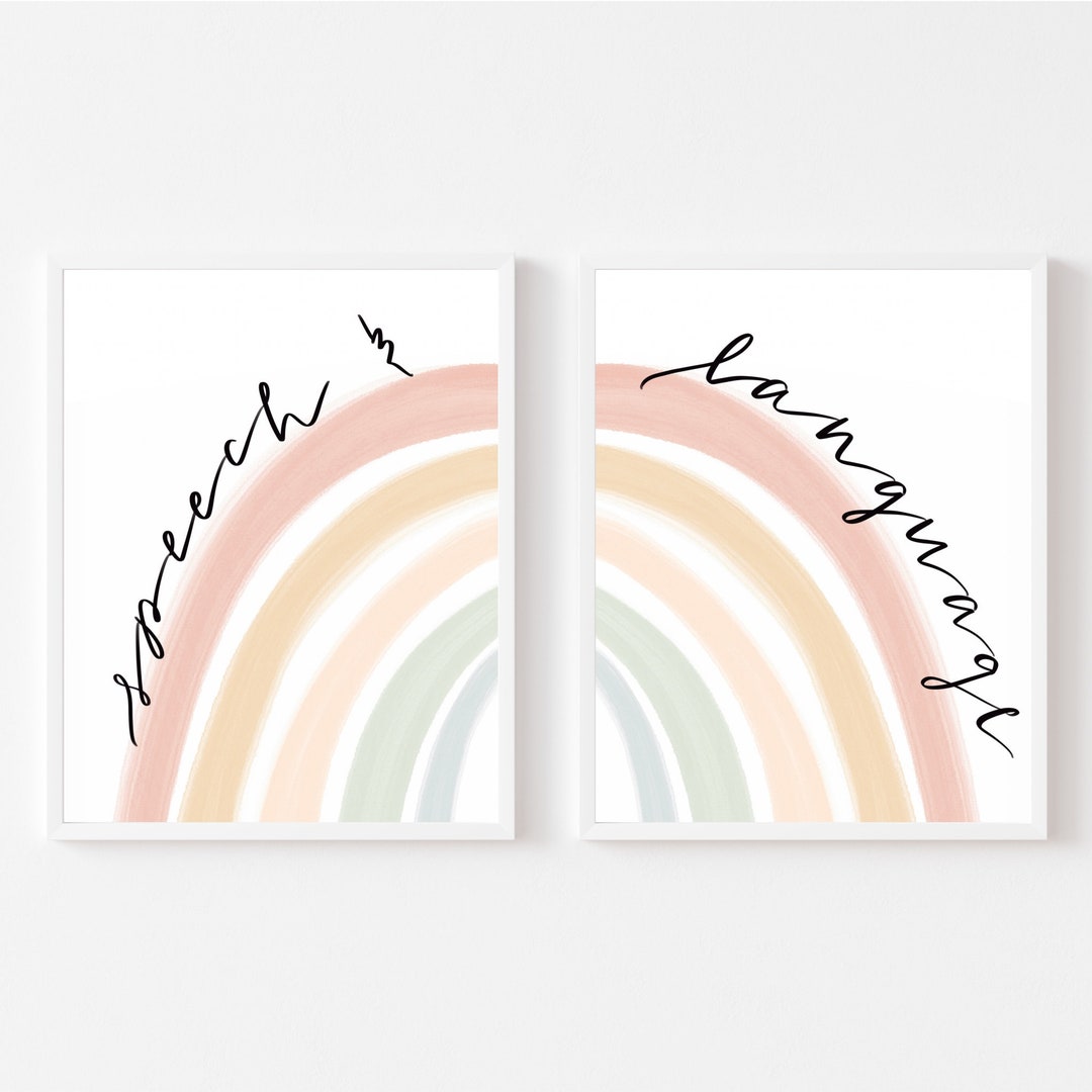 Speech and Language – Printable SLP Poster – Speech Therapist Gift ...