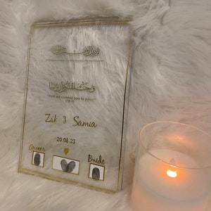 Personalised Nikah Acrylic Board, Fingerprint Contract, Wedding Fun ...