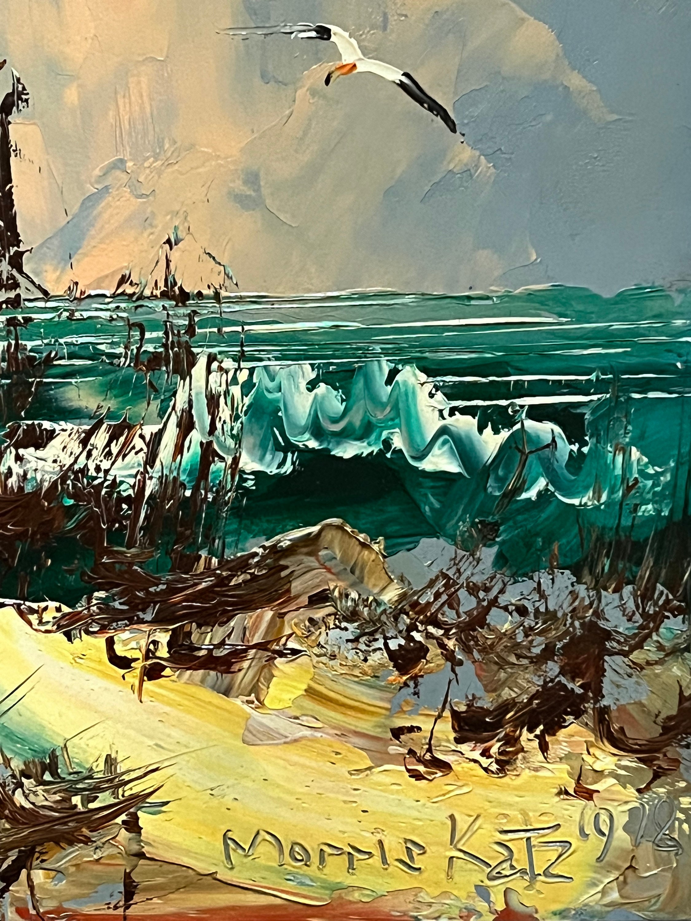Original 1978 Morris Katz Seascape Vintage Oil Painting - Etsy