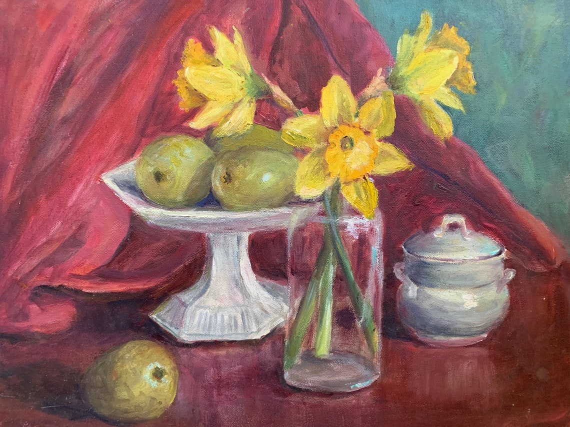 Vintage Original Impressionist Style Still Life Oil Painting - Etsy