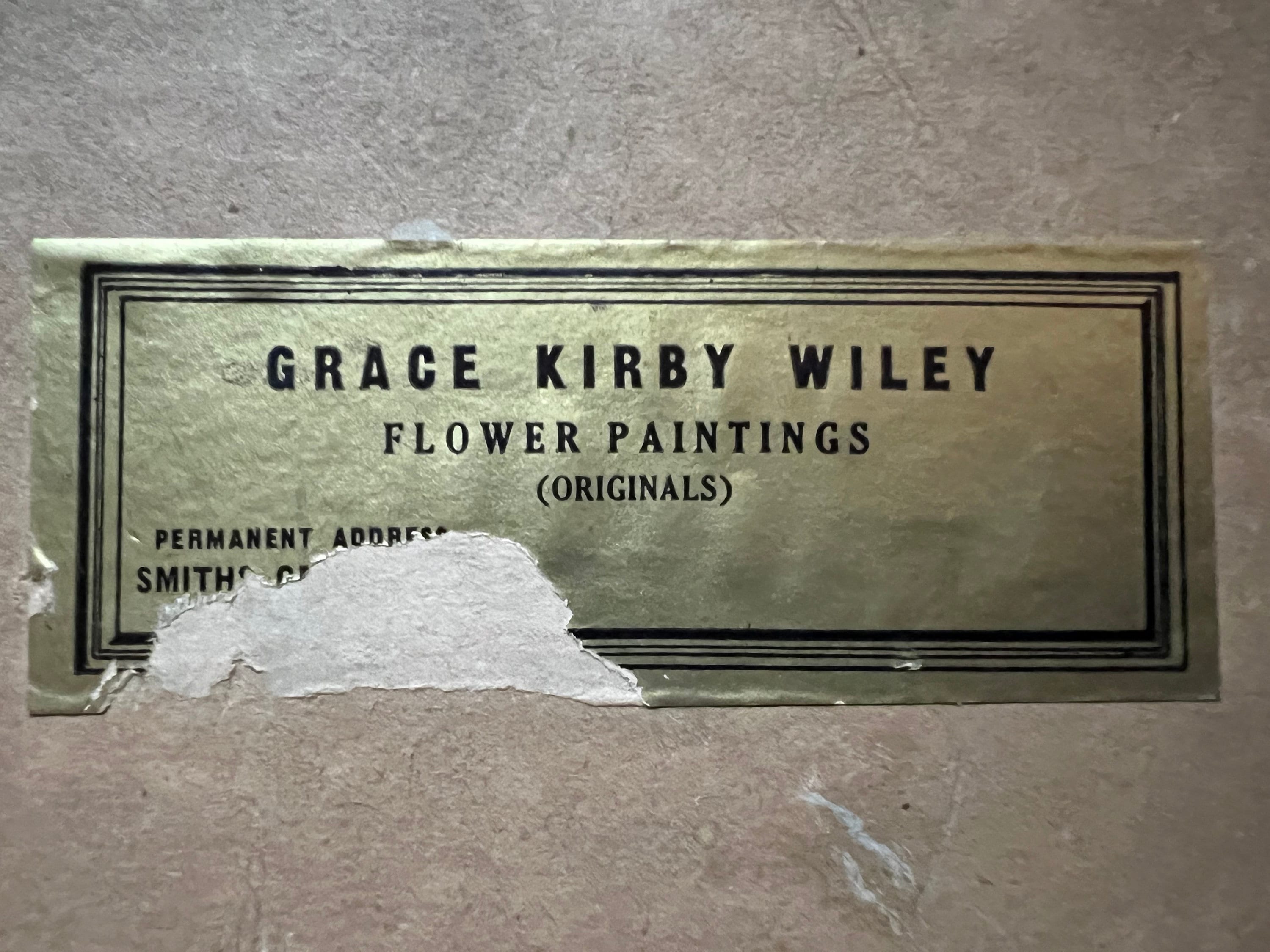 Vintage Original Grace Kirby Wiley Oil Painting of Peonies Vintage Flower Still Life of Peonies ...