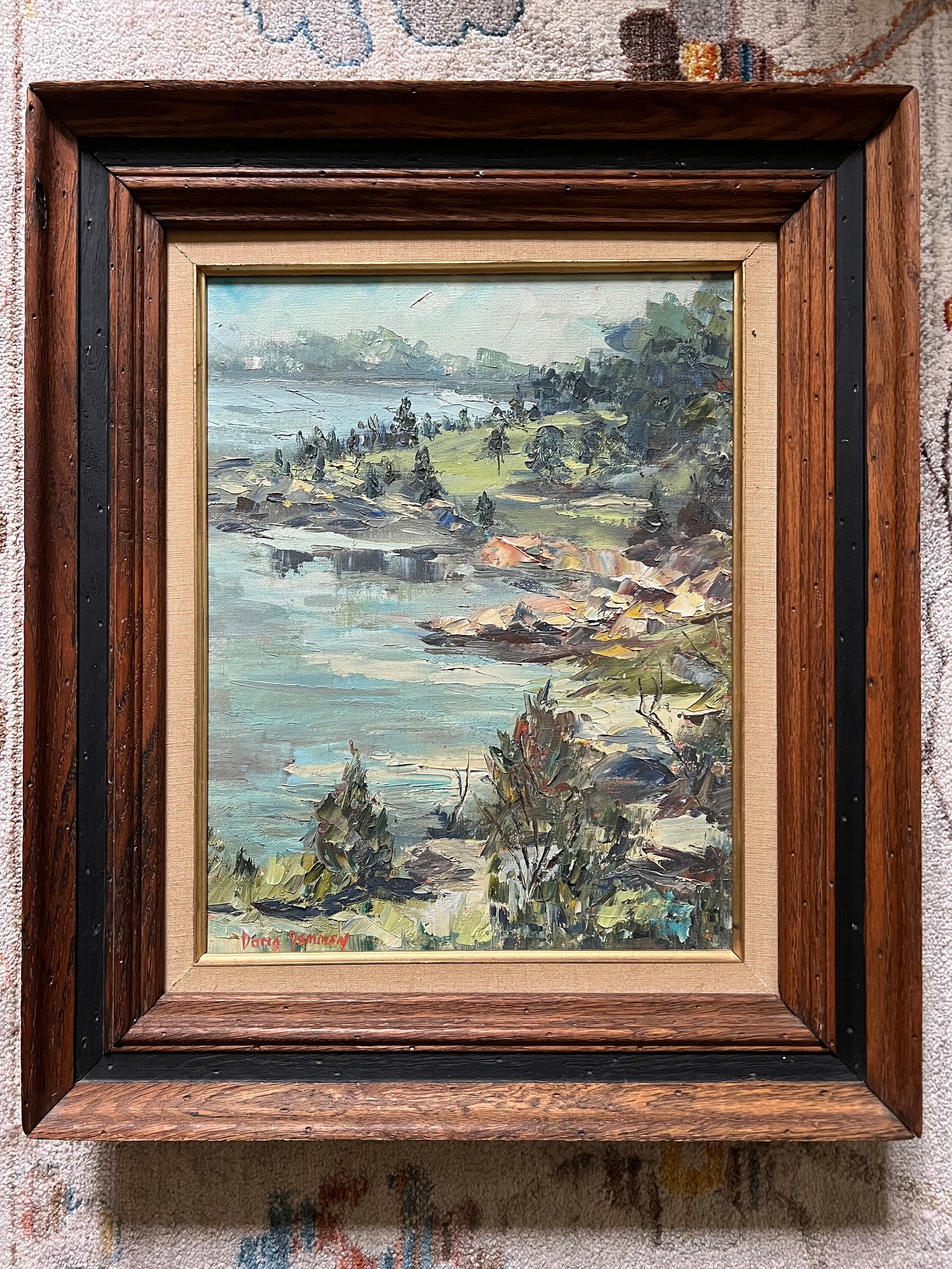 Vintage Impressionist Landscape Oil Painting, Doris Jenney, Framed ...
