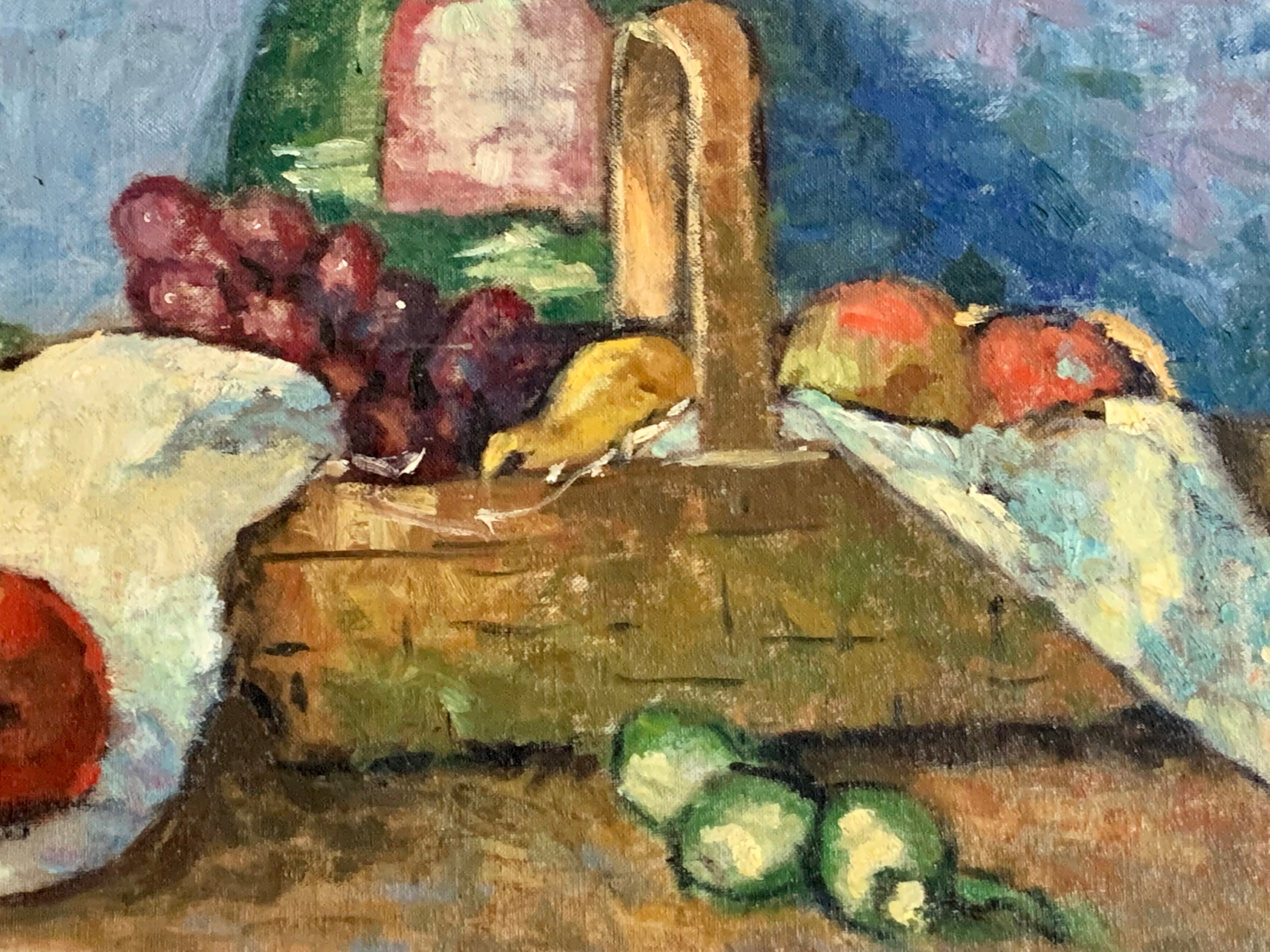 Vintage 1970s Still Life Oil Painting, Fruit and Wine, Signed - Etsy