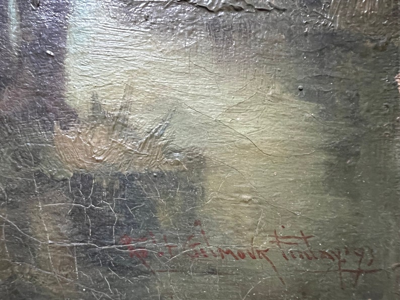 Antique Original 19th Century Landscape Painting Signed Antique ...