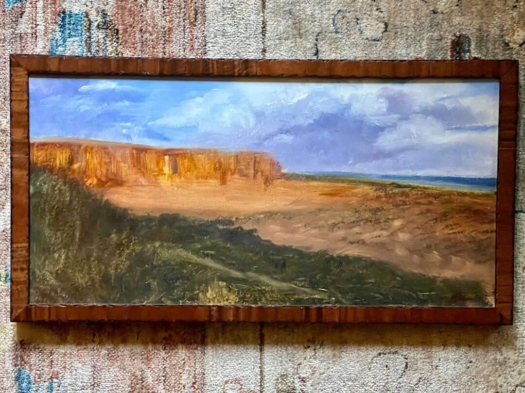 Vintage Landscape Painting of Red Rock, Arizona; Southwest Landscape ...