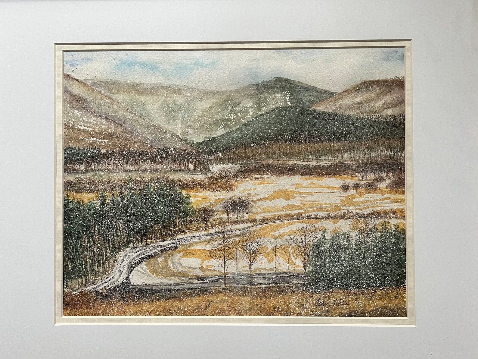 Original Vintage Watercolor Painting of Mt. Greylock in the Snow ...