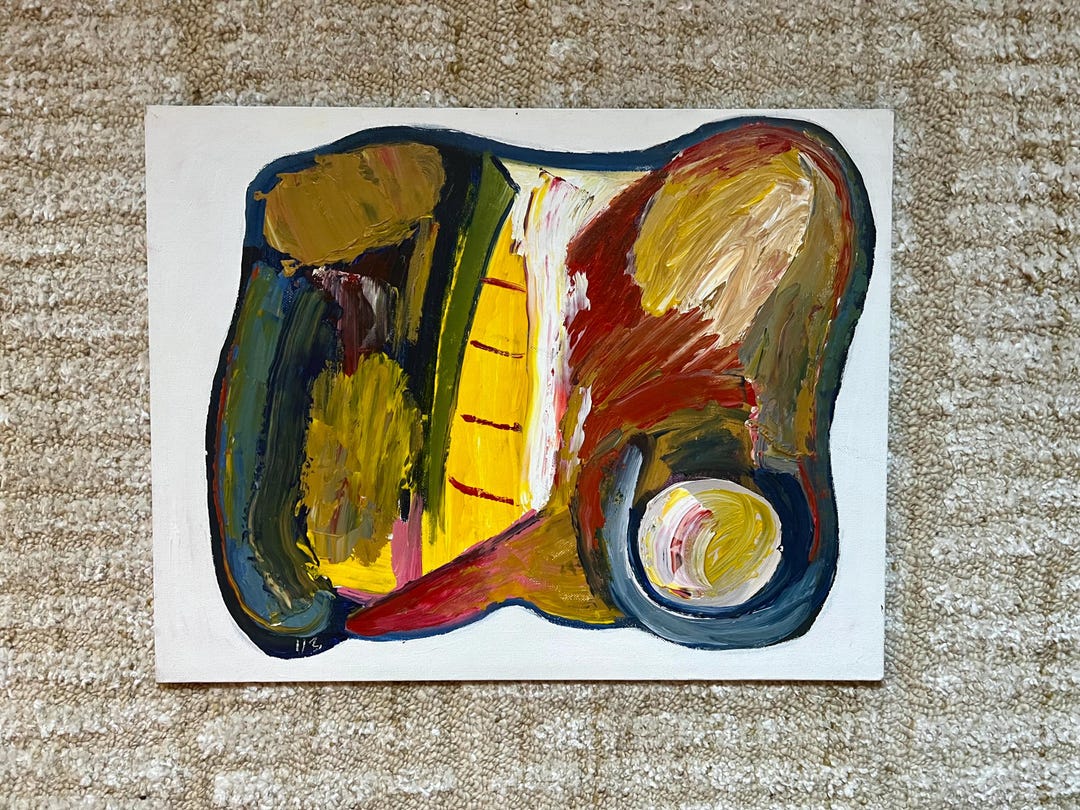 Vintage Abstract Expressionist Oil Painting, David Lester Blumer (14x18 ...