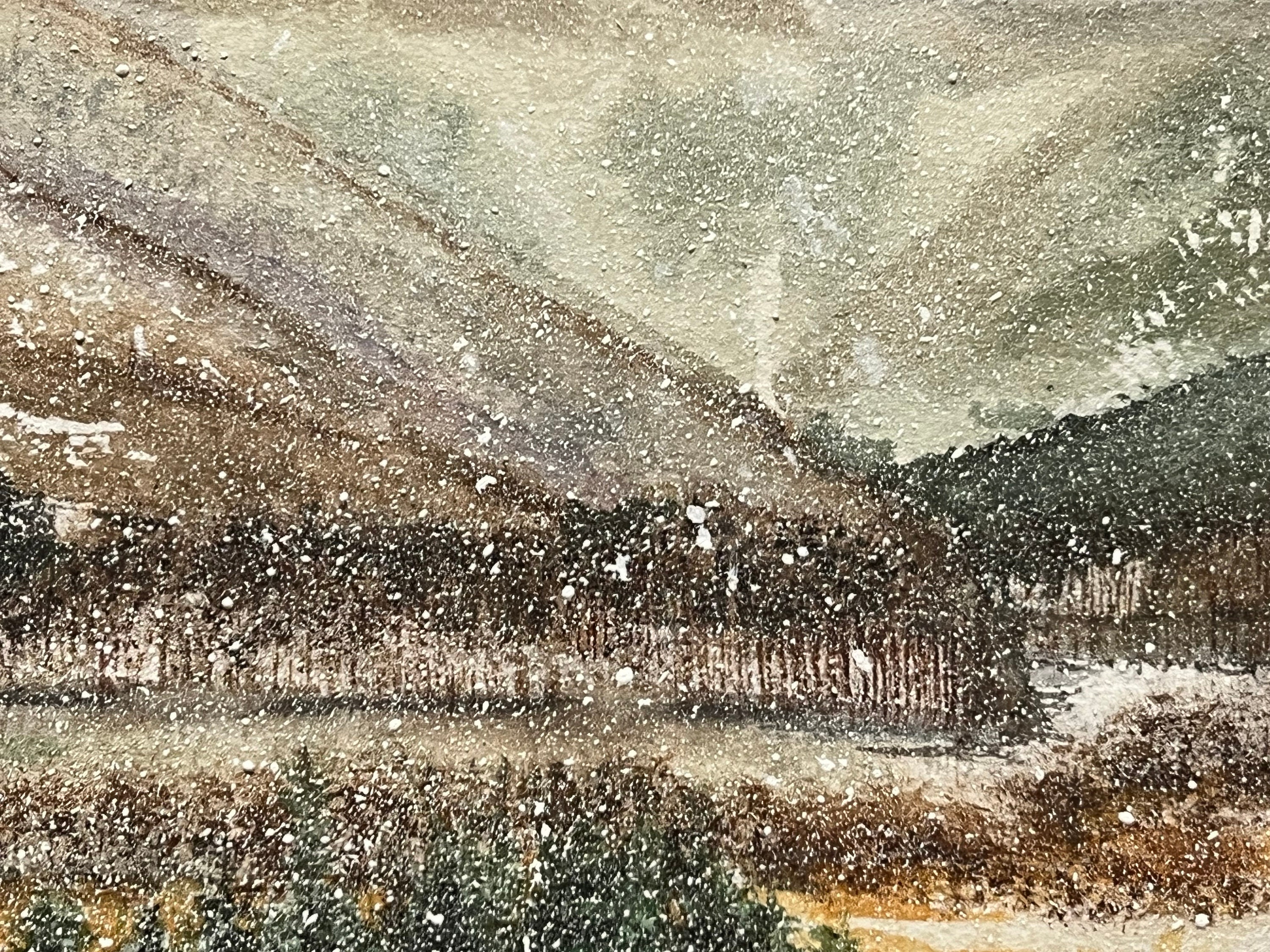 Original Vintage Watercolor Painting of Mt. Greylock in the Snow ...