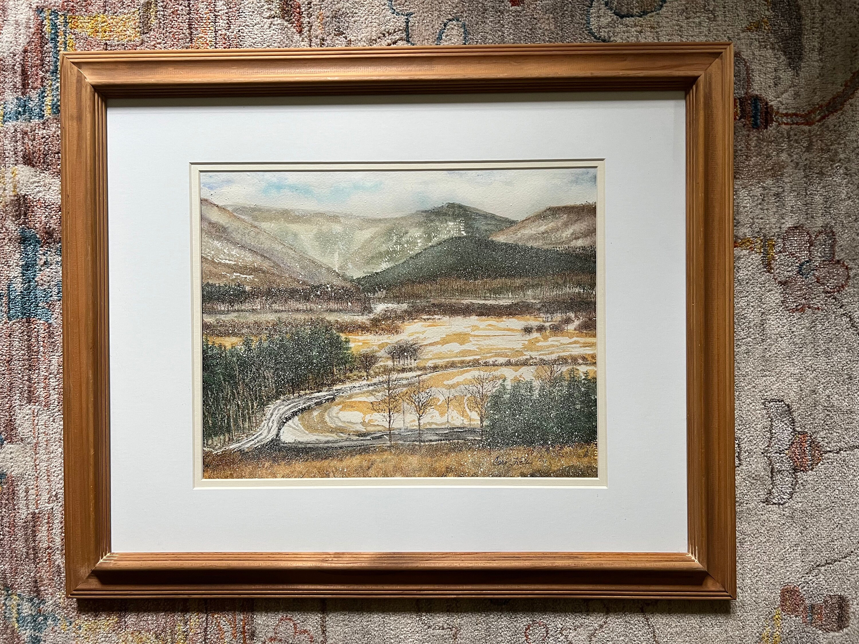 Original Vintage Watercolor Painting of Mt. Greylock in the Snow ...