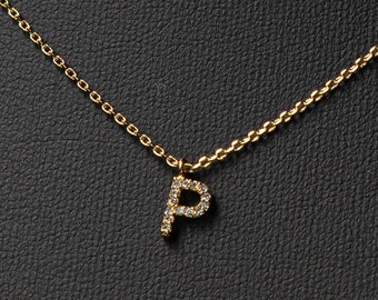 Letter P Necklace - Etsy