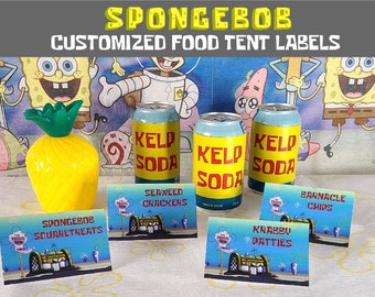Spongebob Food Labels | Etsy