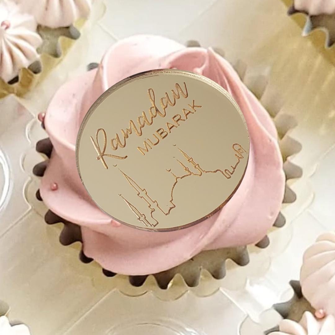 Ramadan Mubarak Acrylic Cupcake Toppers - Etsy
