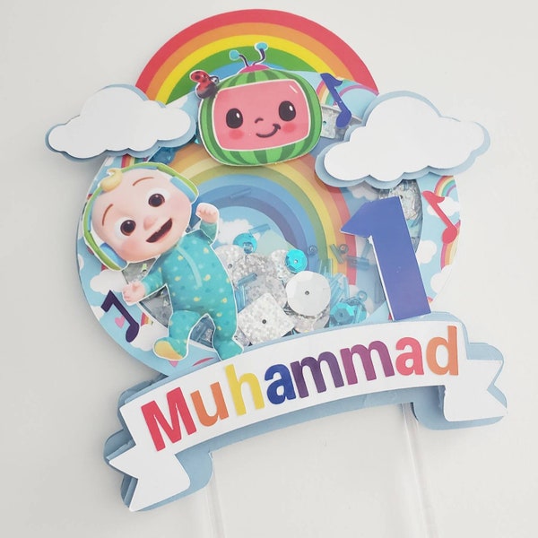 Cocomelon Rainbow Cake Topper - Etsy
