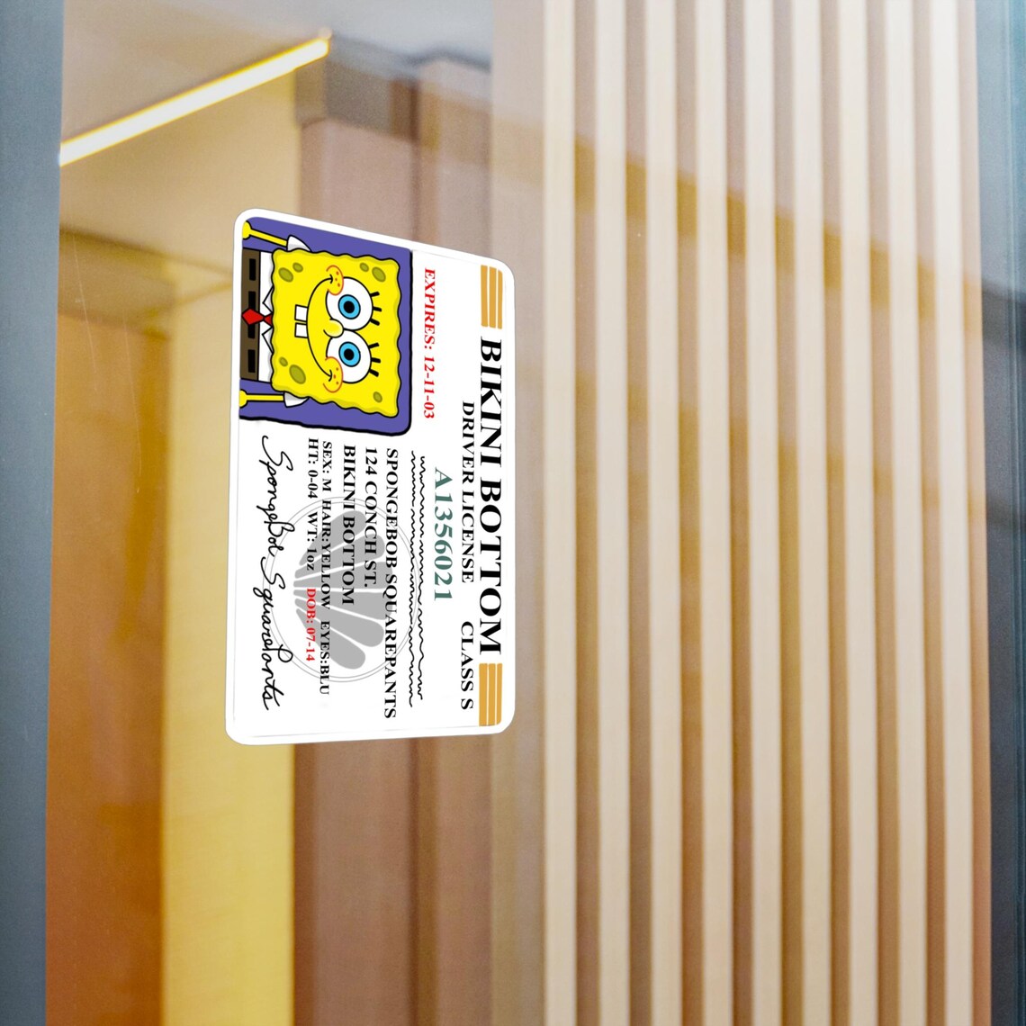 Spongebob Squarepants Sticker, Spongebob Boating License, Indoor ...